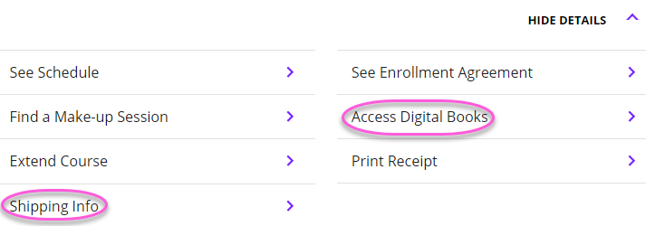 How do I receive my books?